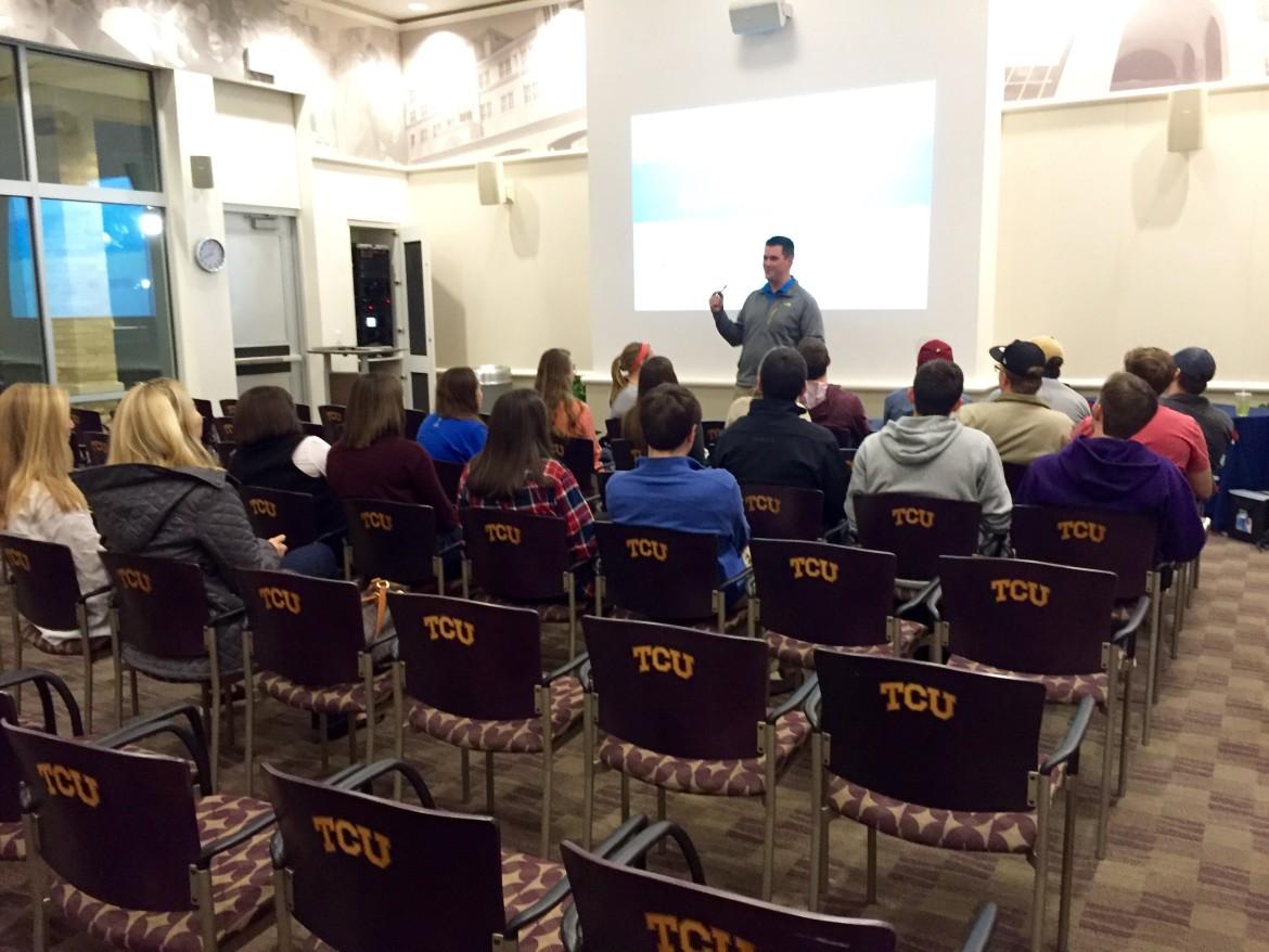 TCU graduate returns to campus to talk about summer camp opportunities ...