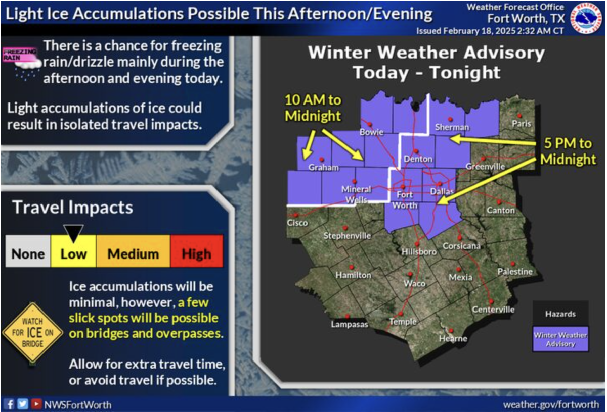 Extreme cold warning in Fort Worth, dangerous temperatures, ice and ...